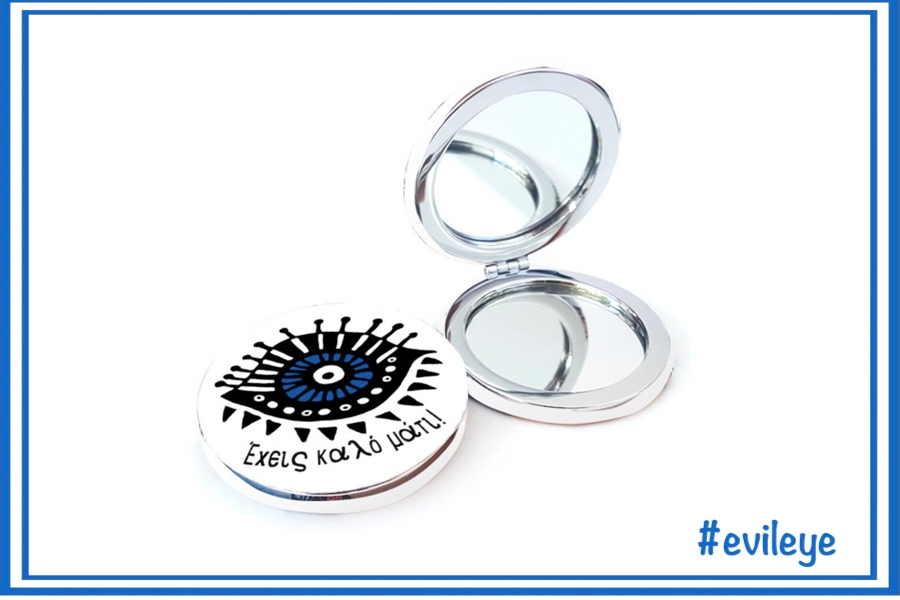 Evil Eye Double Sided Compact Mirror | Mykos - The Gift Collection