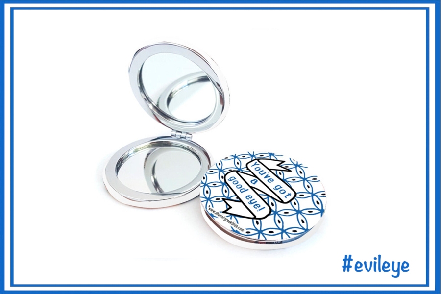 Evil Eye Double Sided Compact Mirror | Mykos - The Gift Collection